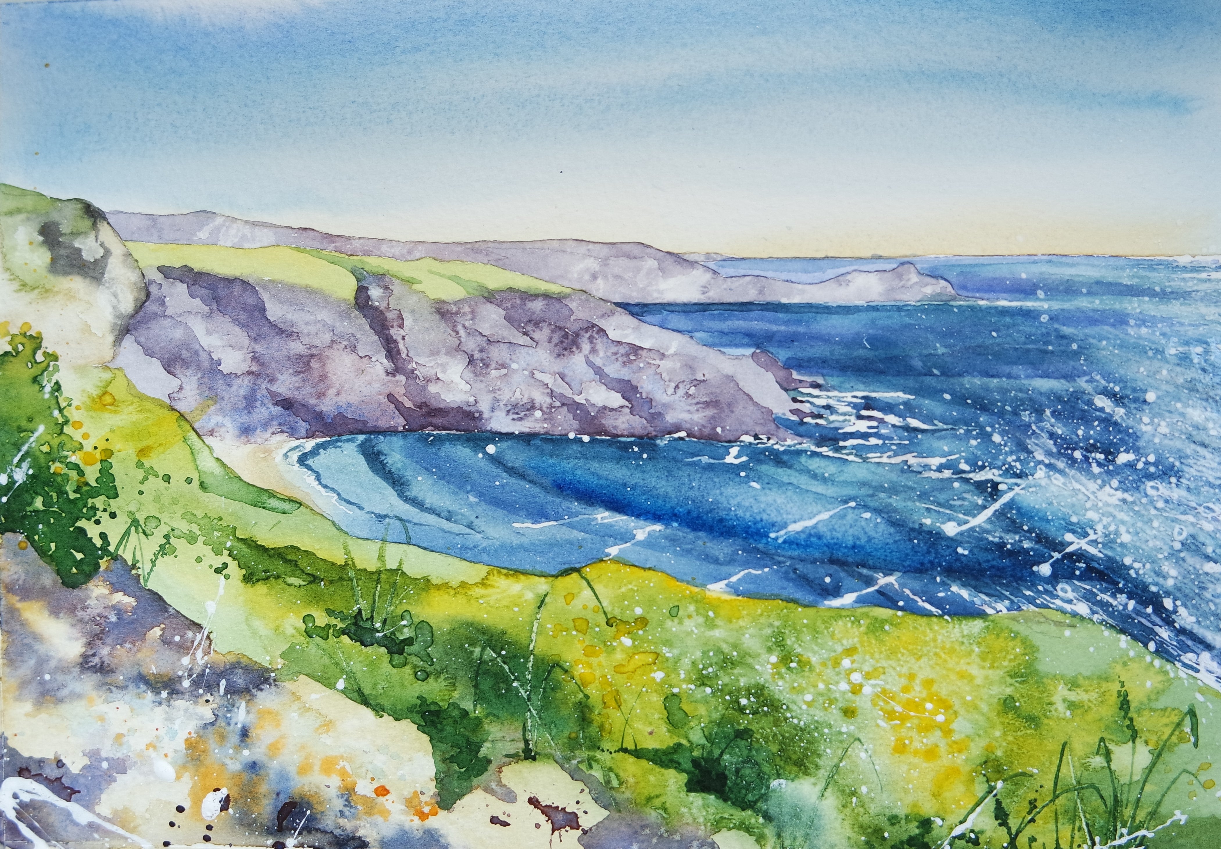 A (virtual) trip to Cornwall – watercolours by rachel