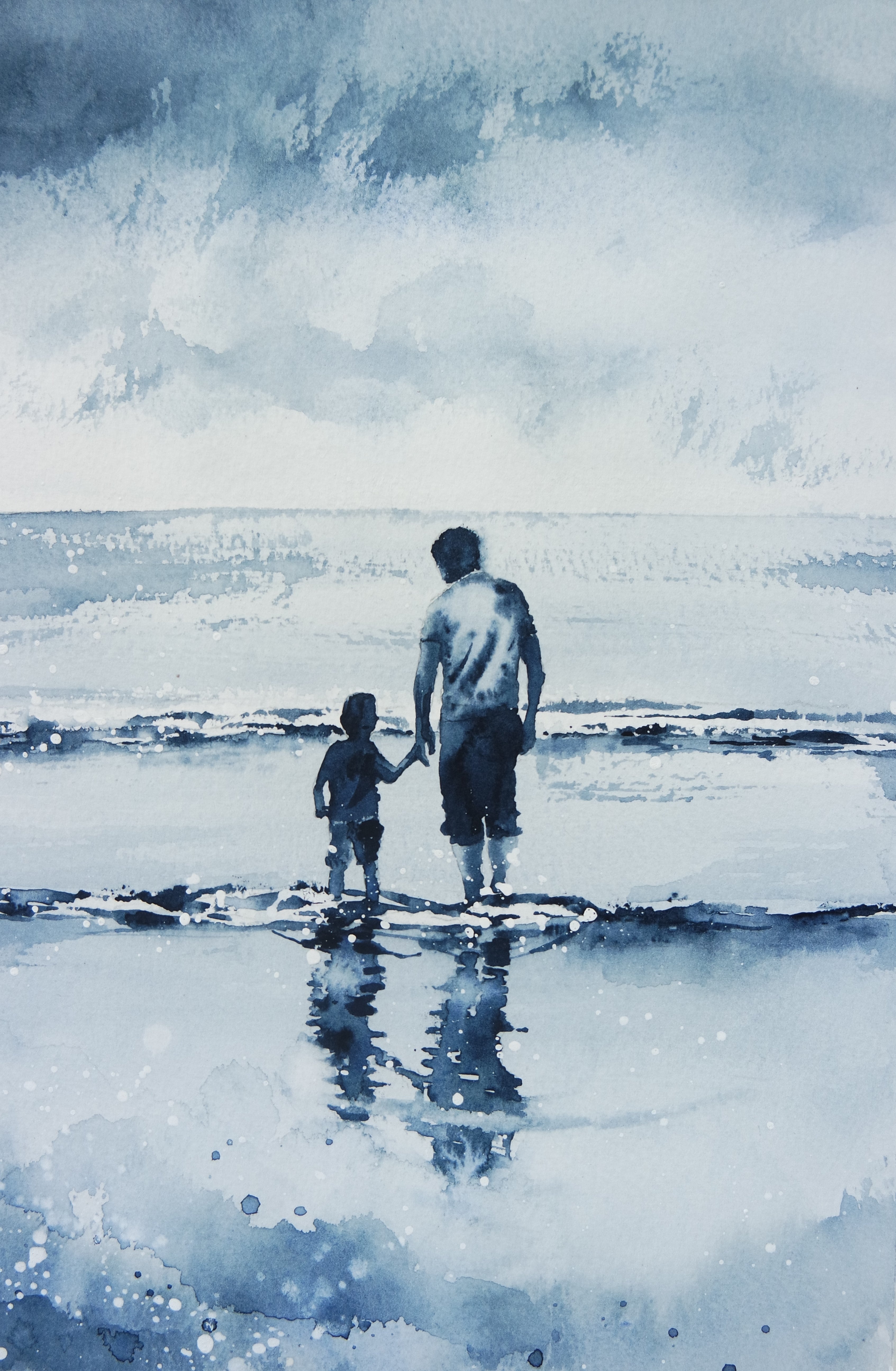 A scene in just one colour....indigo – watercolours by rachel